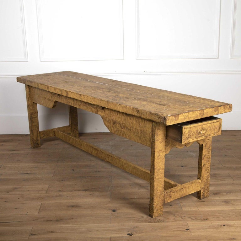 19th Century Comb Painted Table For Sale at 1stDibs