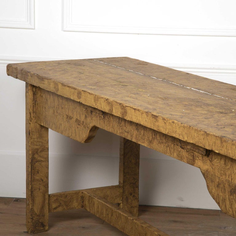 19th Century Comb Painted Table For Sale at 1stDibs