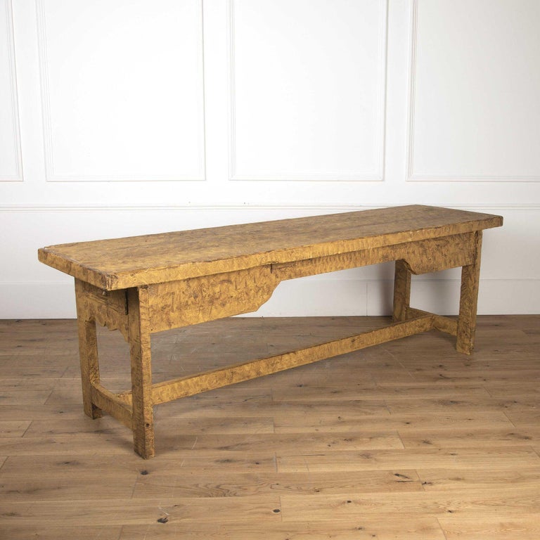 19th Century Comb Painted Table For Sale at 1stDibs