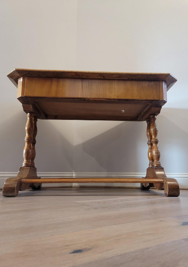 19th Century Continental Biedermeier Period Figured Maple Table For ...