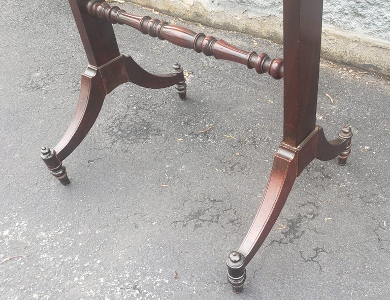 19th Century Continental Mahogany and Tapestry Expandable Trestle Fire ...