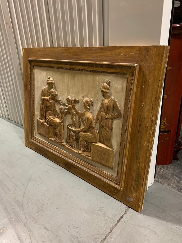 19th Century Continental Neoclassical Molded Plaster Relief Plaque at ...