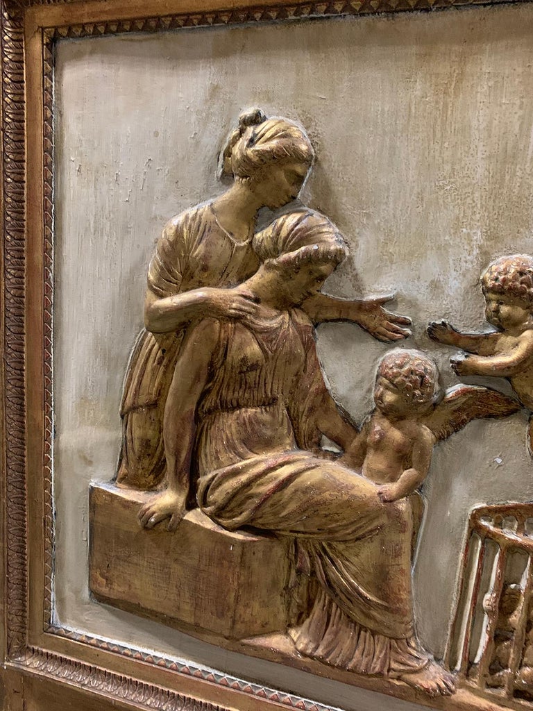 19th Century Continental Neoclassical Molded Plaster Relief Plaque at ...