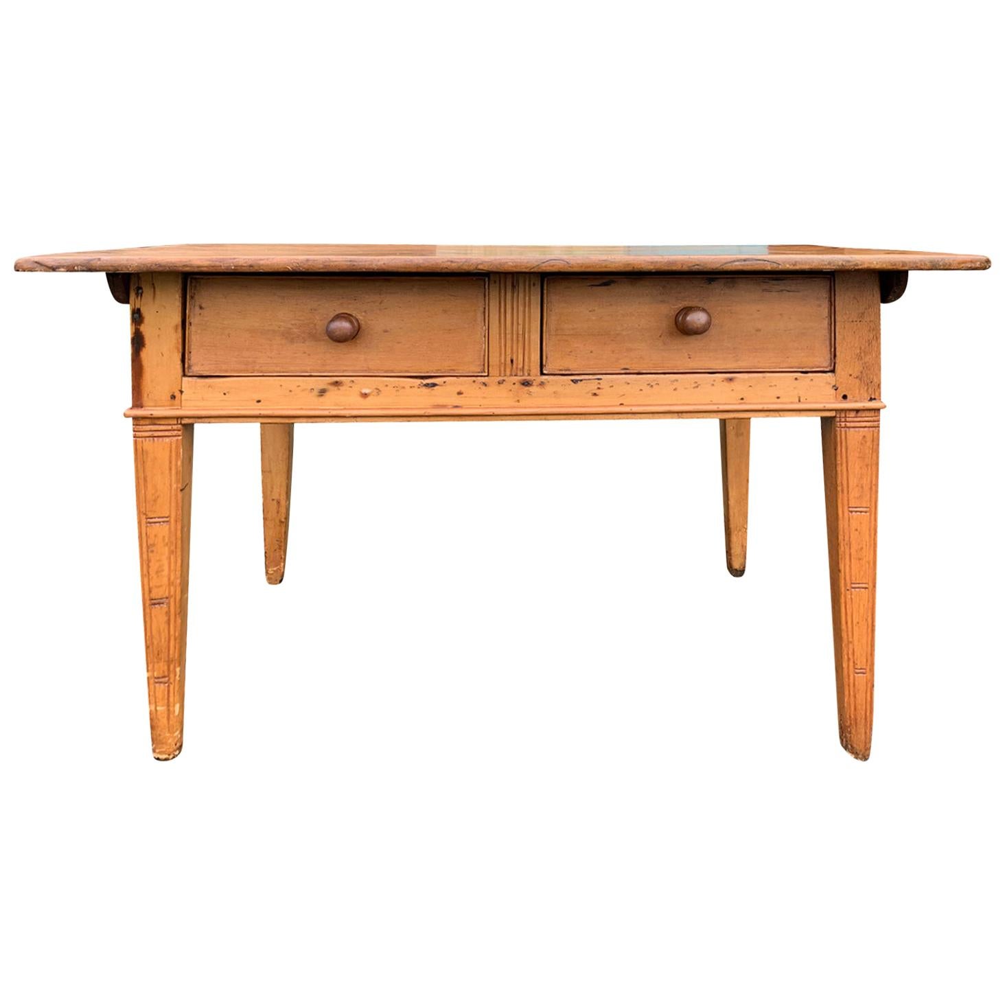 Swedish Work Table with Two Drawers at 1stDibs