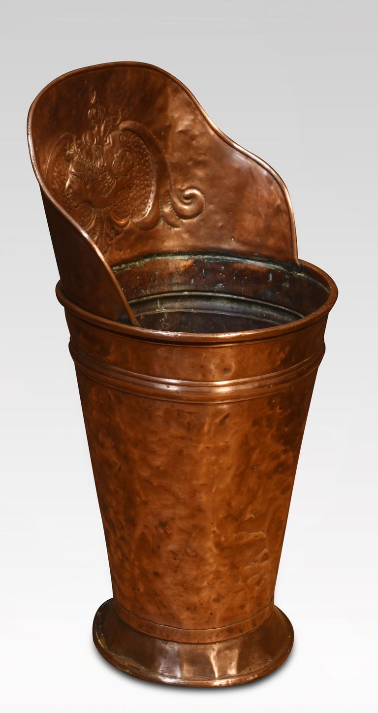19th Century Copper Log Bin For Sale at 1stDibs