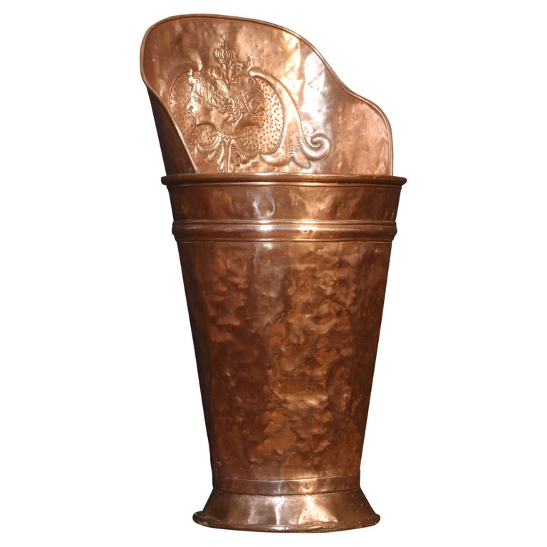 19th Century Copper Log Bin For Sale at 1stDibs
