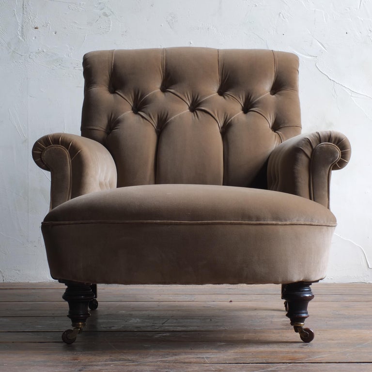 19Th Century Cornelious V Smith Armchair in Rose Uniacke Velvet For ...