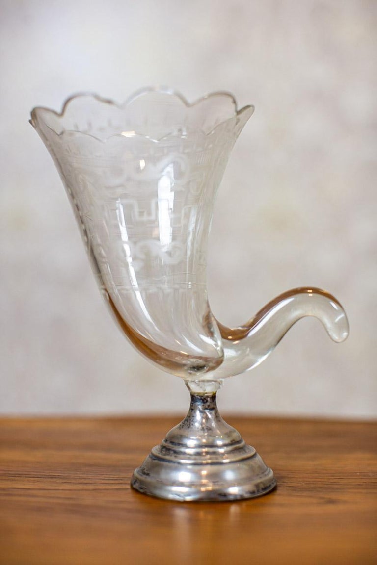 19th-Century Cornucopia-Shaped Glass Cup at 1stDibs