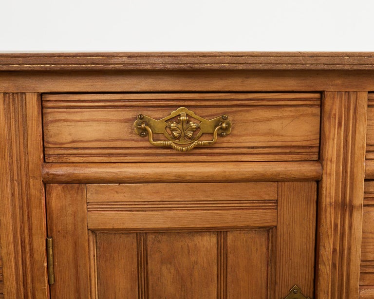 19th Century Country English Provincial Pine Sideboard Server For Sale ...