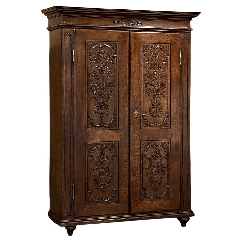20th Century Vintage Country French Style Display Cupboard Armoire at ...