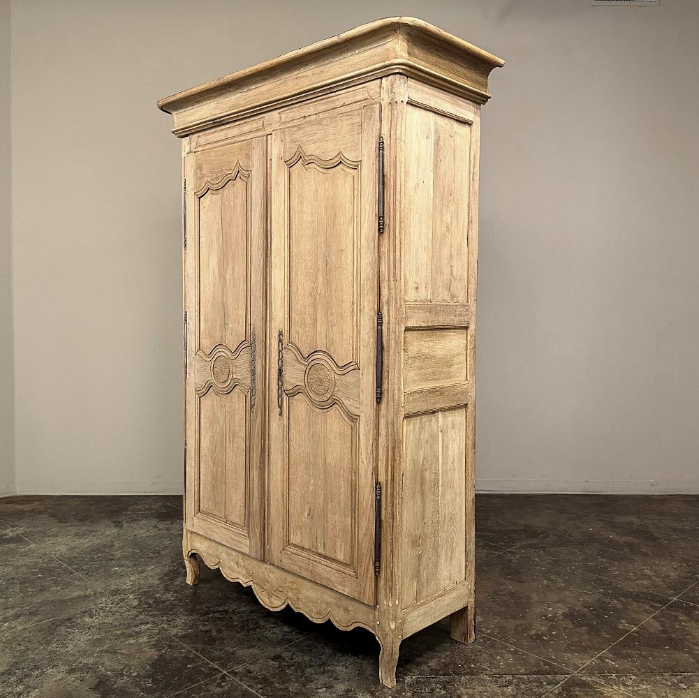 19th Century Country French Armoire ~ Wardrobe in Stripped Oak For Sale ...