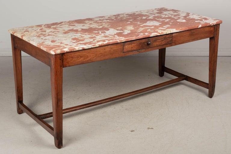 19th Century Country French Center Table with Marble Top For Sale at ...