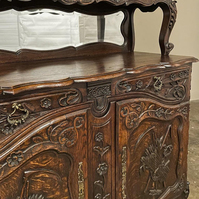 19th Century Country French China Buffet from Normandie For Sale at 1stDibs