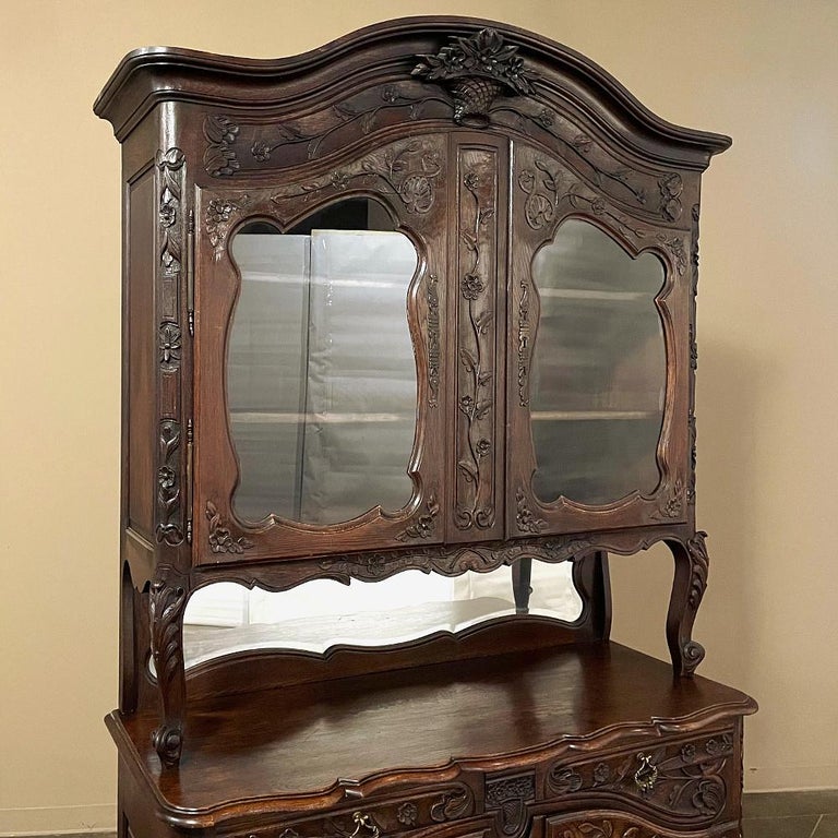 19th Century Country French China Buffet from Normandie For Sale at 1stDibs