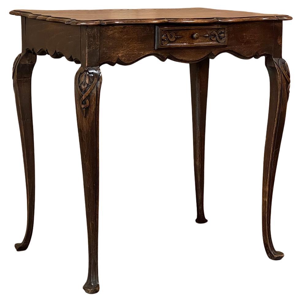 19th Century French Neoclassical Oval Painted End Table For Sale at 1stDibs