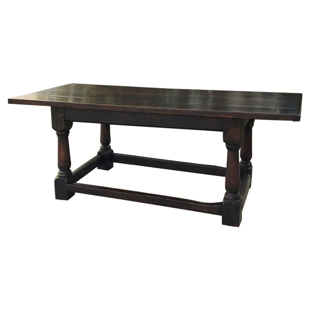 French Sage Painted Louis XV Style Farm Dining Table at 1stDibs