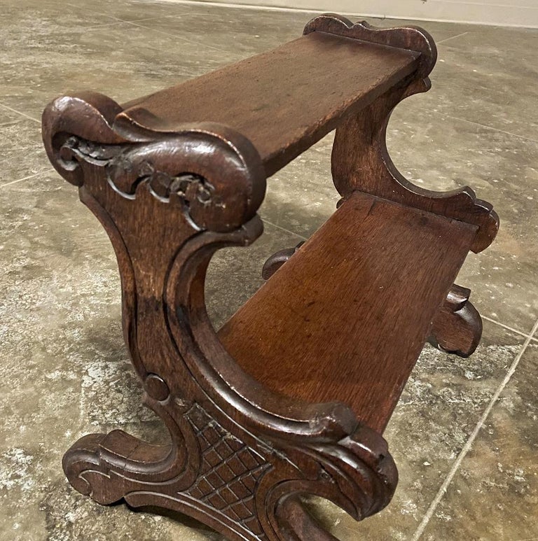 19th Century Country French Library Ladder ~ Step Stool For Sale at 1stDibs