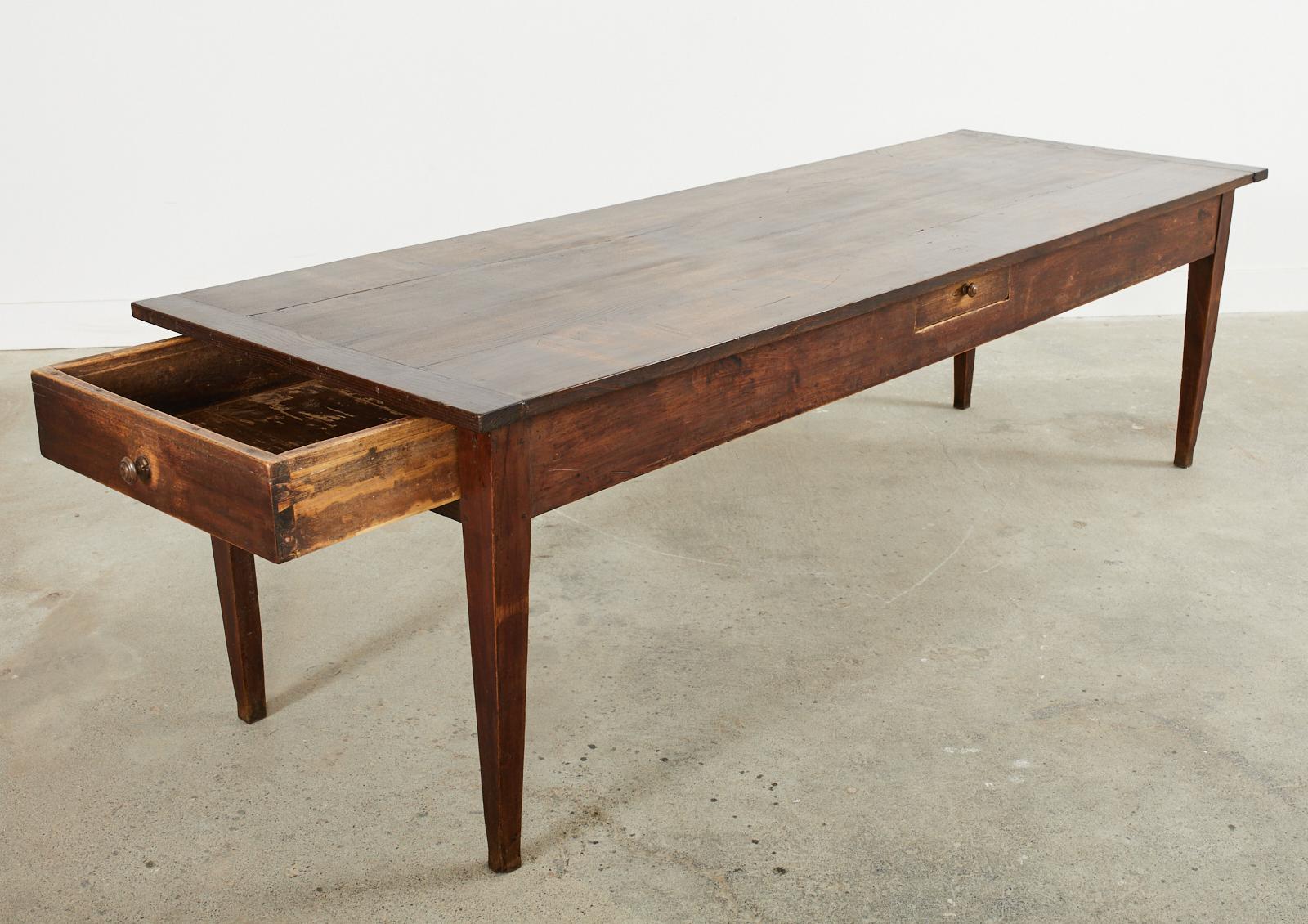 19th Century Country French Provincial Chestnut Farmhouse Table For ...