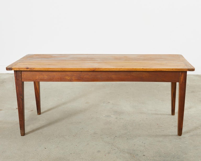 19th Century Country French Provincial Fruitwood Farmhouse Dining Table ...