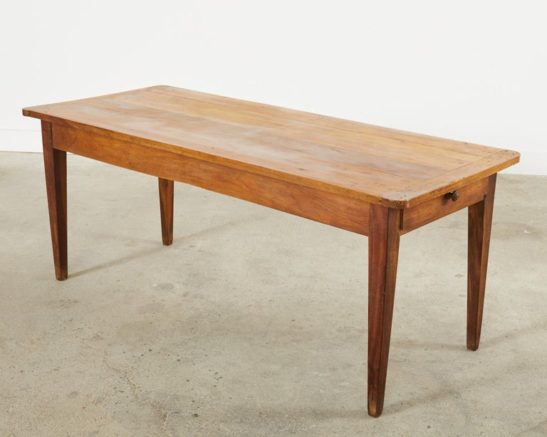 19th Century Country French Provincial Fruitwood Farmhouse Dining Table ...