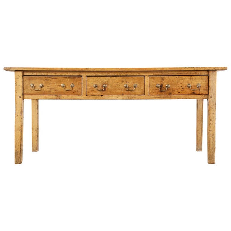 19th Century Country French Provincial Pine Farmhouse Console Table at ...