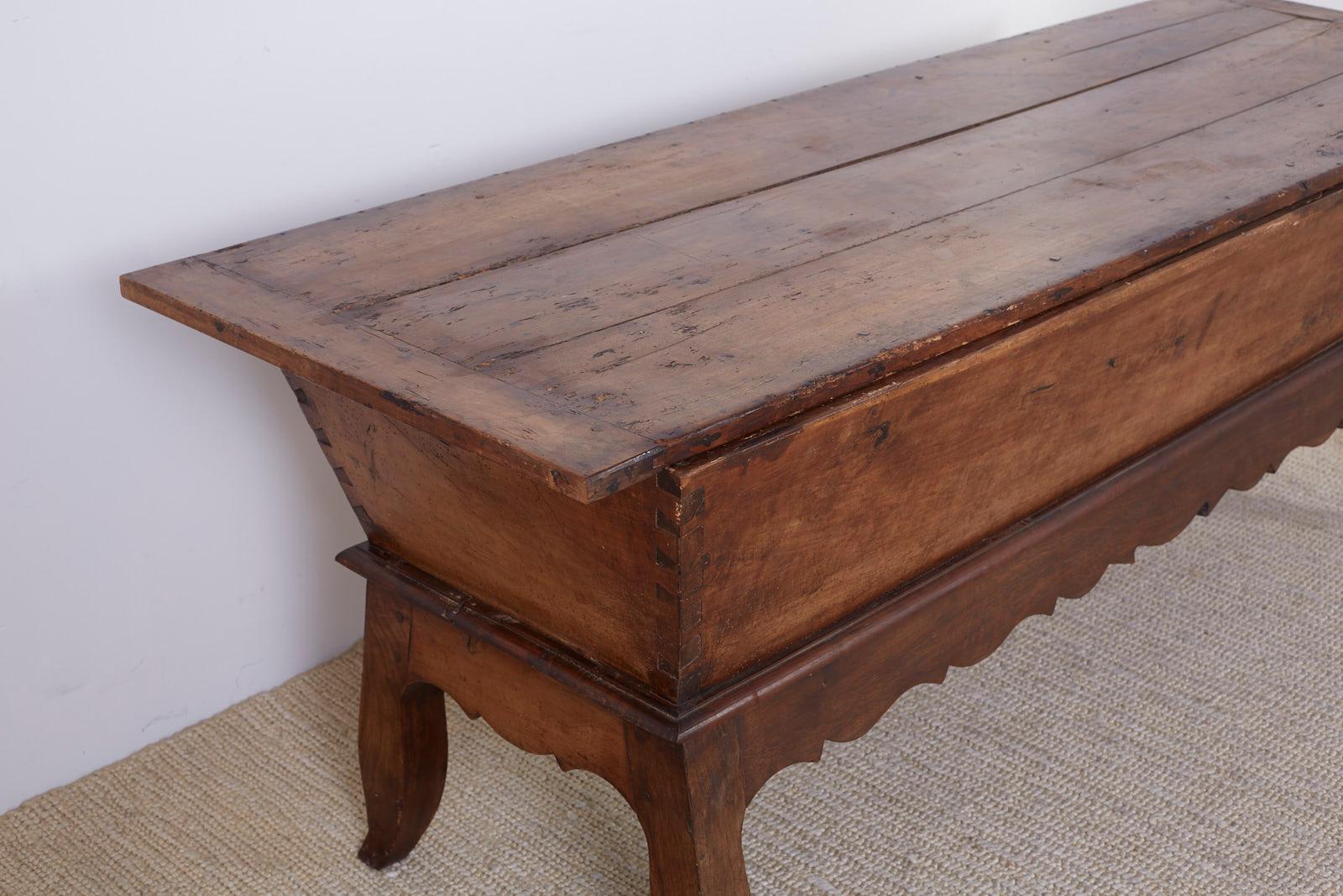 19th Century Country French Provincial Walnut Dough Bin at 1stDibs