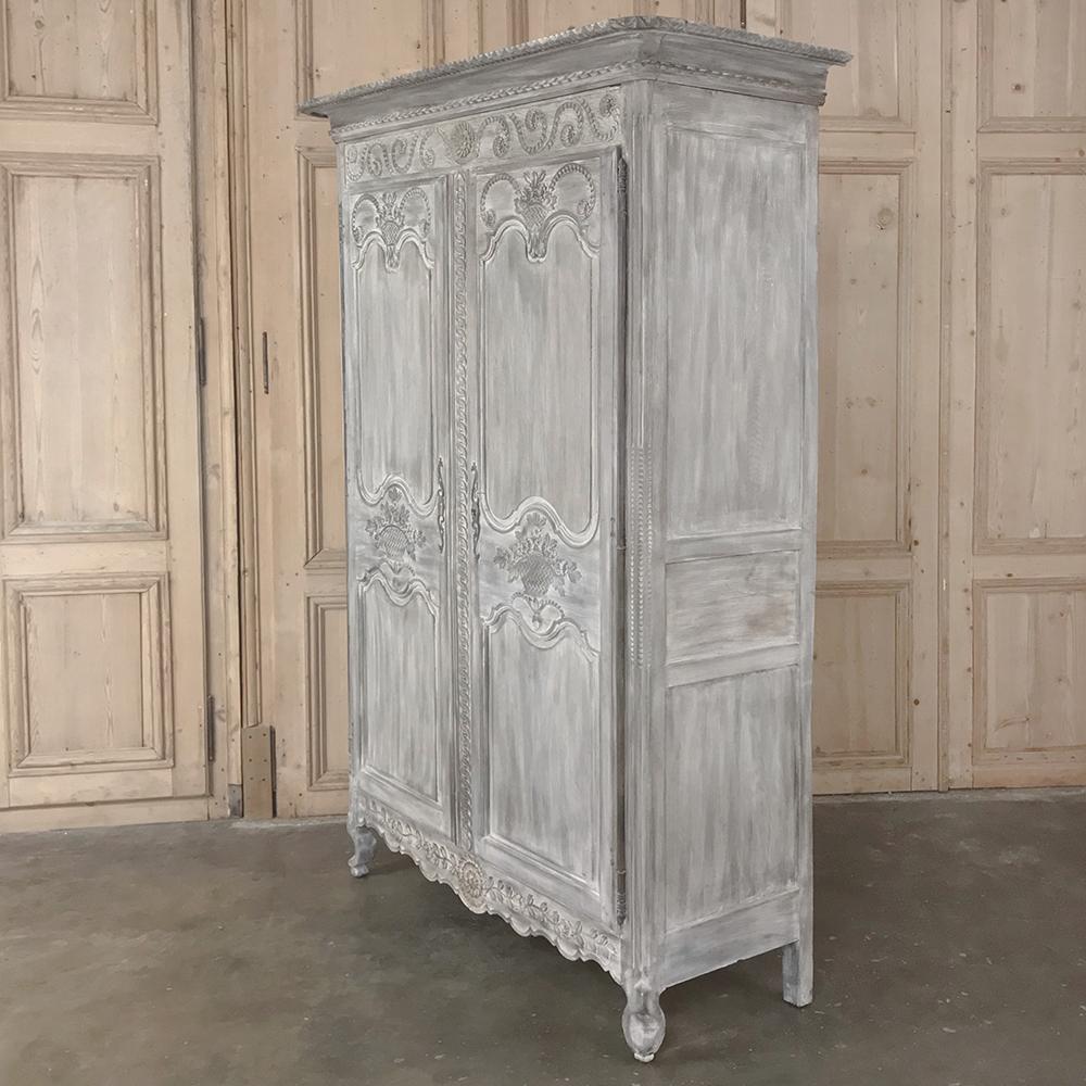 19th Century Country French Provincial Whitewashed Armoire at 1stDibs ...