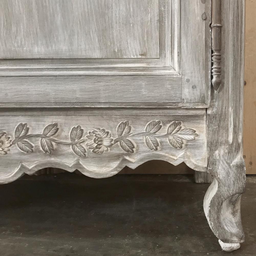 19th Century Country French Provincial Whitewashed Armoire at 1stDibs ...