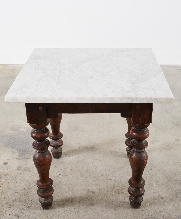 19th Century Country French Trio Marble Top Pastry Tables For Sale at ...