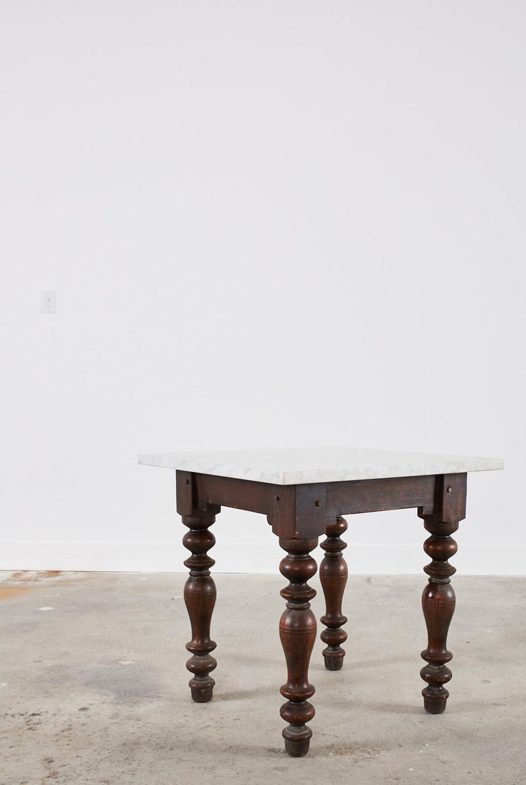 19th Century Country French Trio Marble Top Pastry Tables For Sale at ...