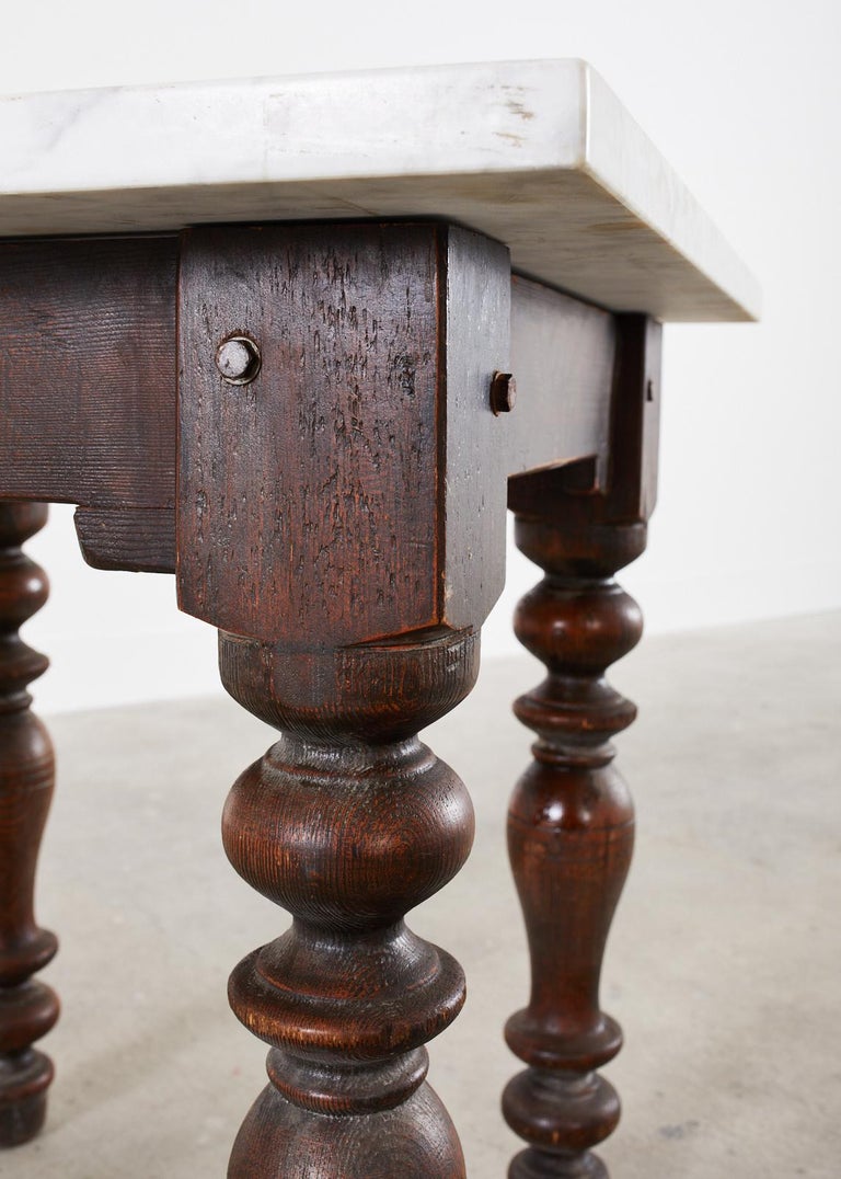 19th Century Country French Trio Marble Top Pastry Tables For Sale at ...