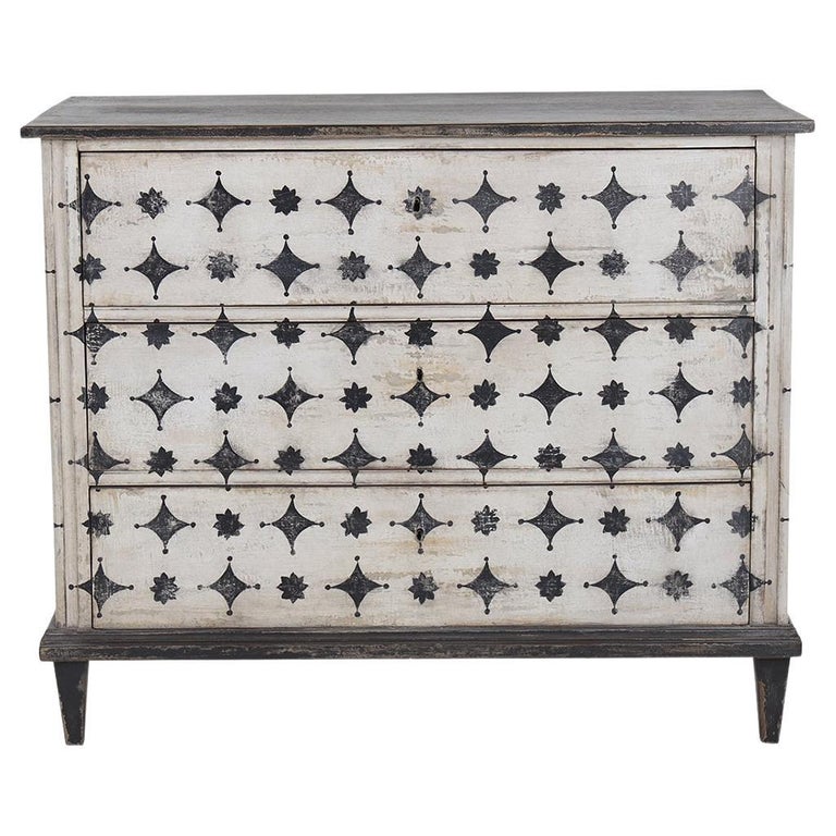 19th Century Cream-White Italian Pine Commode, Antique Tuscan Chest of ...