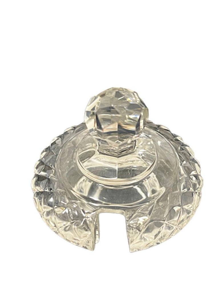 19th Century Crystal Mustard Pot For Sale at 1stDibs