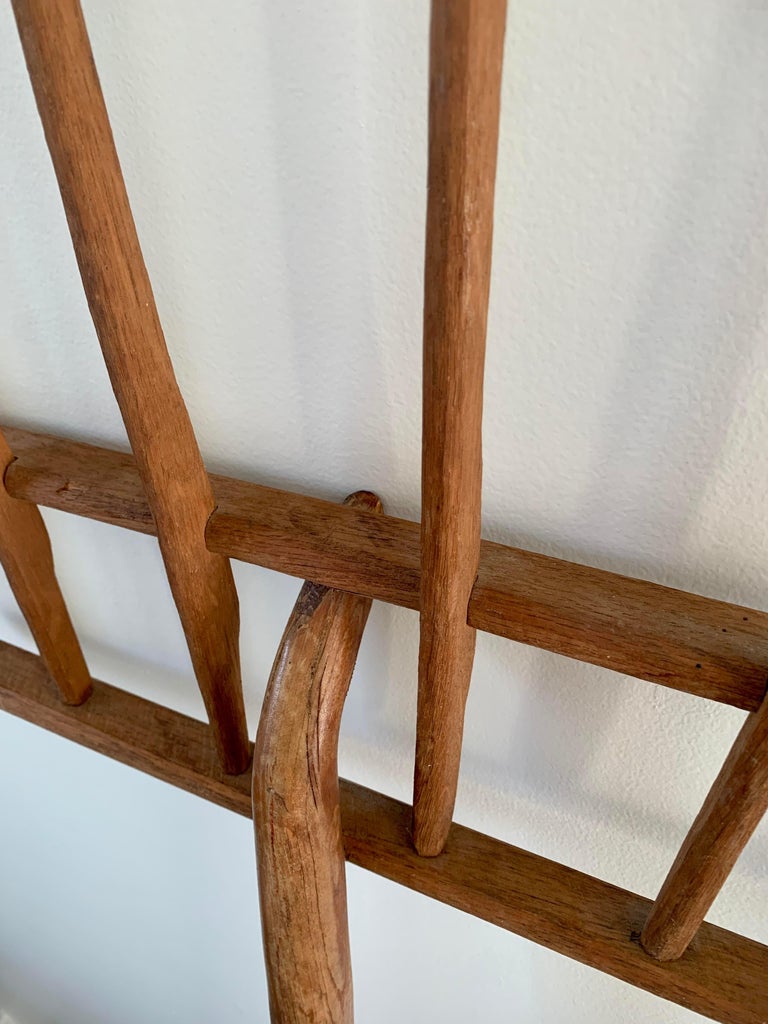 19th Century Custom Wall Mounted Wooden Pitchfork For Sale at 1stDibs
