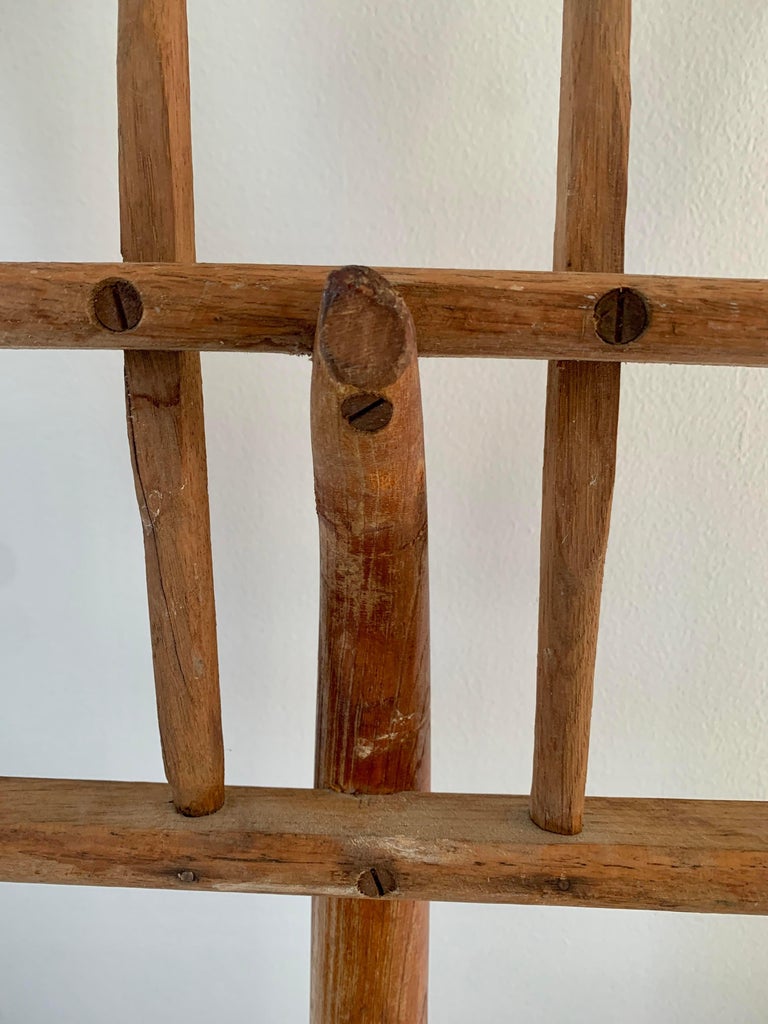 19th Century Custom Wall Mounted Wooden Pitchfork For Sale at 1stDibs