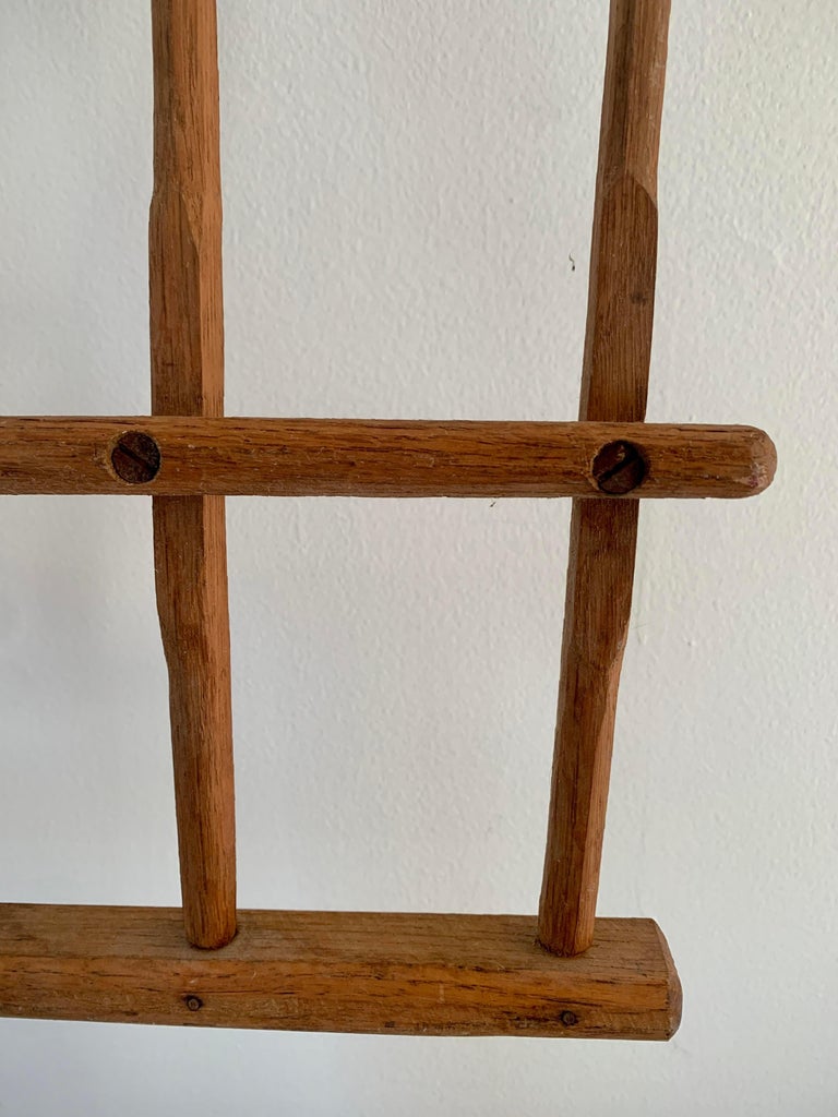 19th Century Custom Wall Mounted Wooden Pitchfork For Sale at 1stDibs