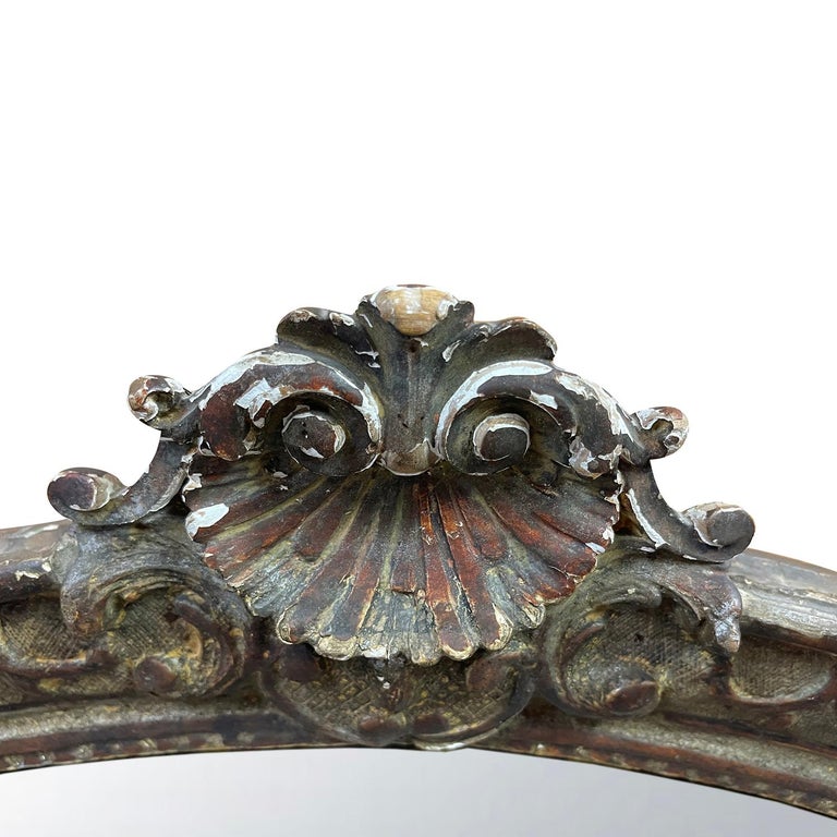 19th Century Dark-Grey French Antique Louis XV Style Pinewood Wall ...