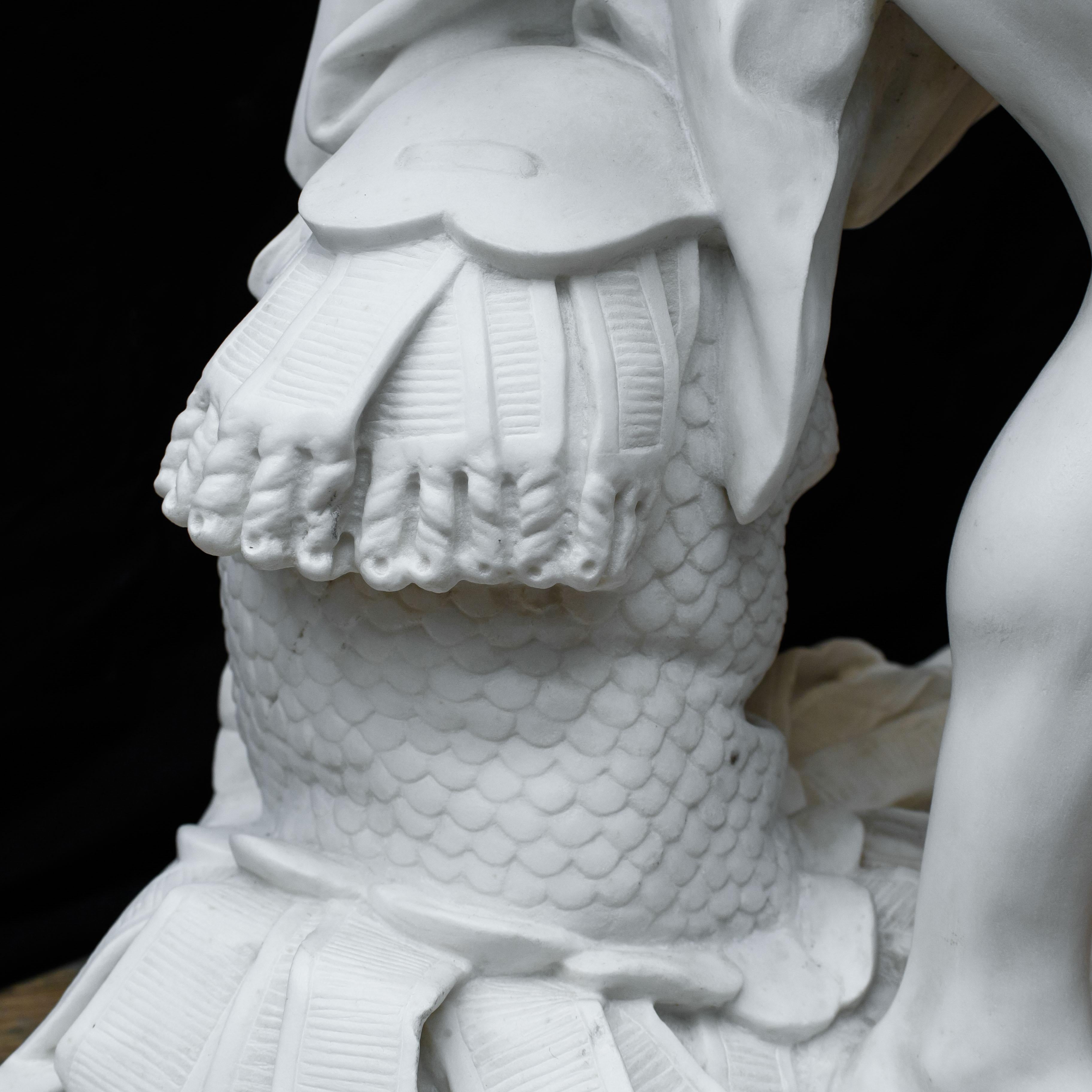 19th Century David Marble sculpture by Ernesto Ermete Gazzeri '1866 ...