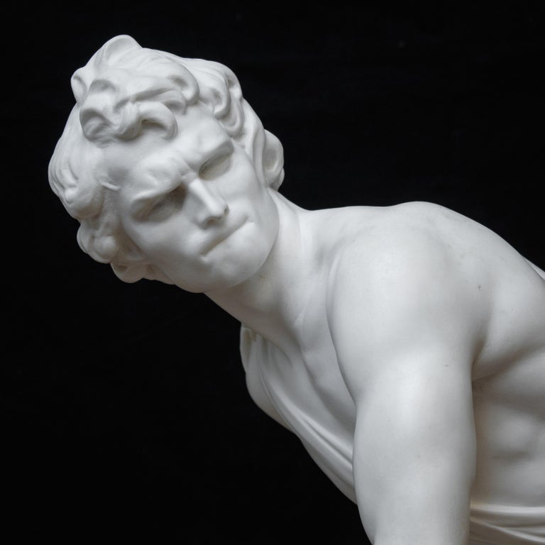 19th Century David Marble sculpture by Ernesto Ermete Gazzeri '1866 ...
