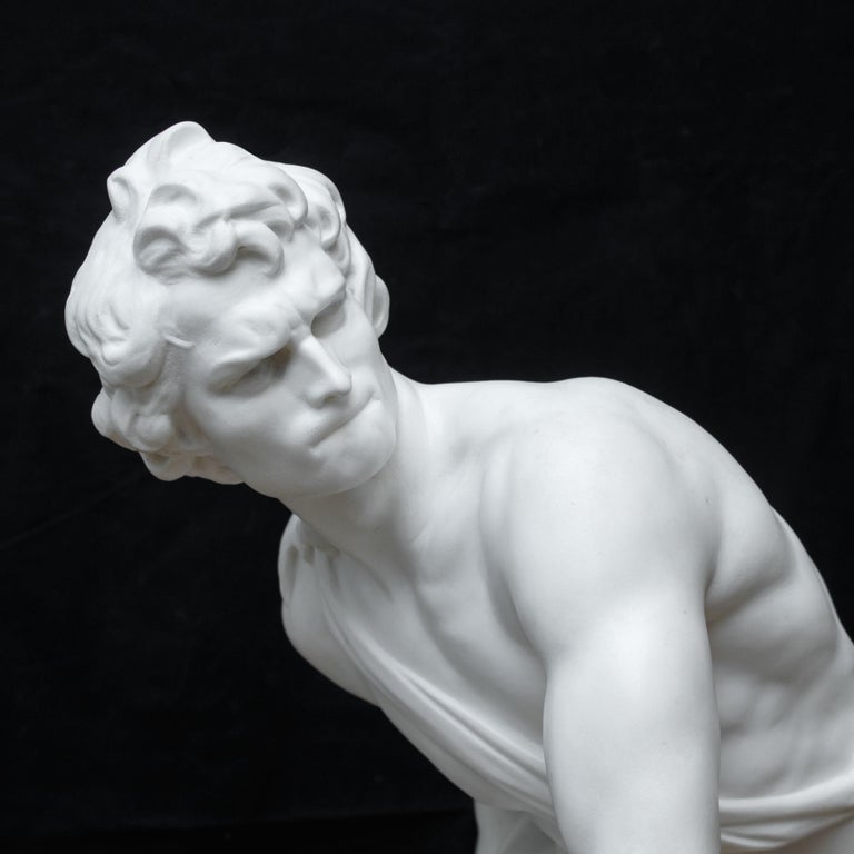 19th Century David Marble sculpture by Ernesto Ermete Gazzeri '1866 ...