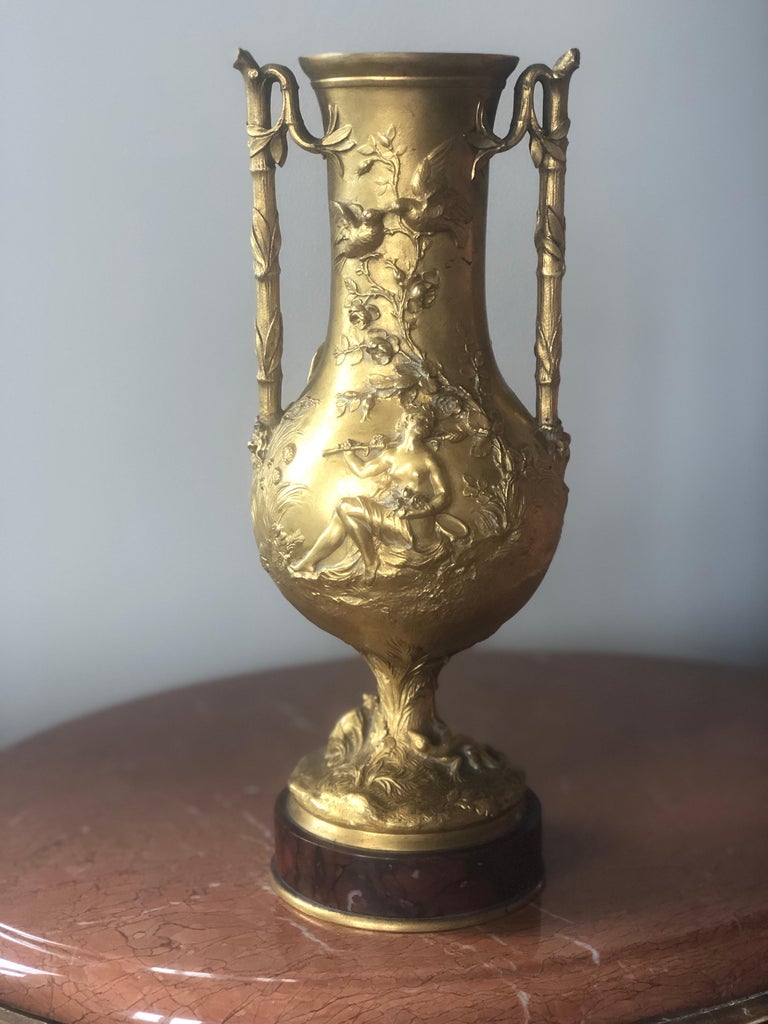 19th Century Decorated Bronze Vase Signed by F. Barbedienne For Sale at ...
