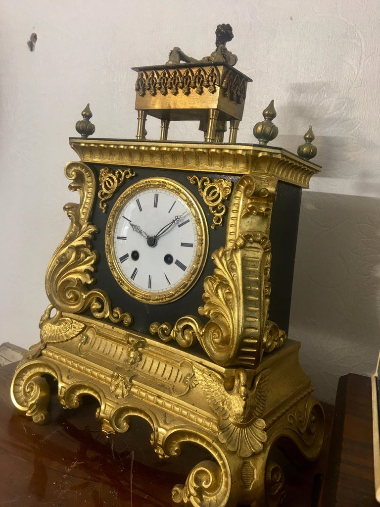 19th Century Decorative Magician Clock For Sale at 1stDibs