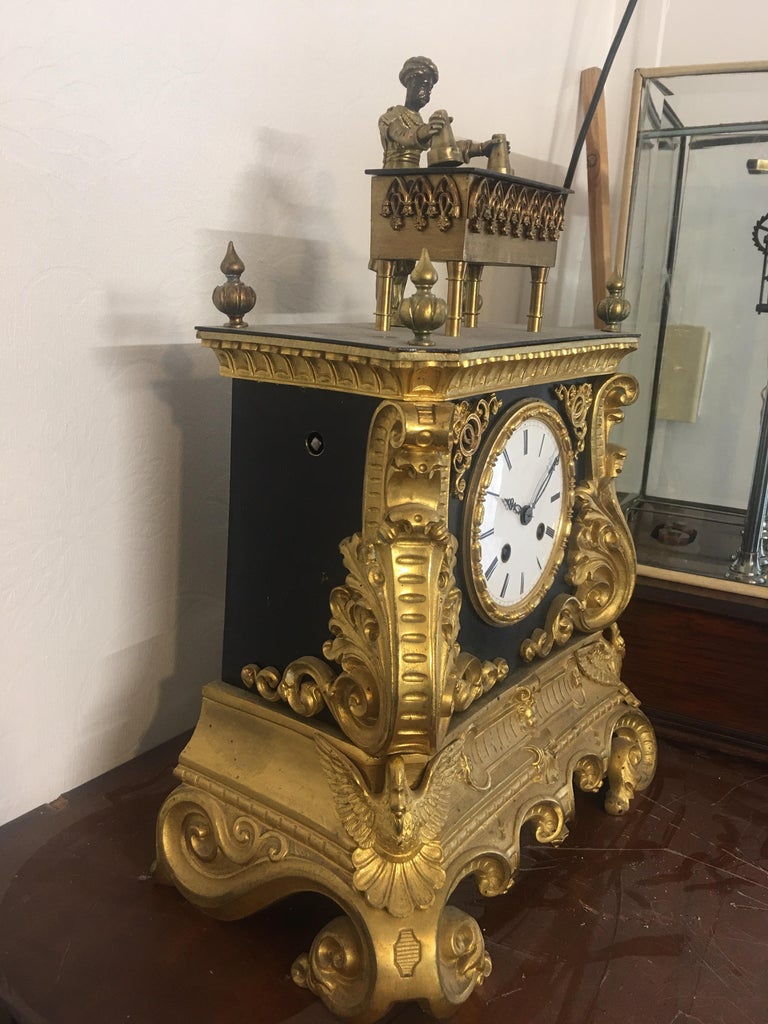 19th Century Decorative Magician Clock For Sale at 1stDibs