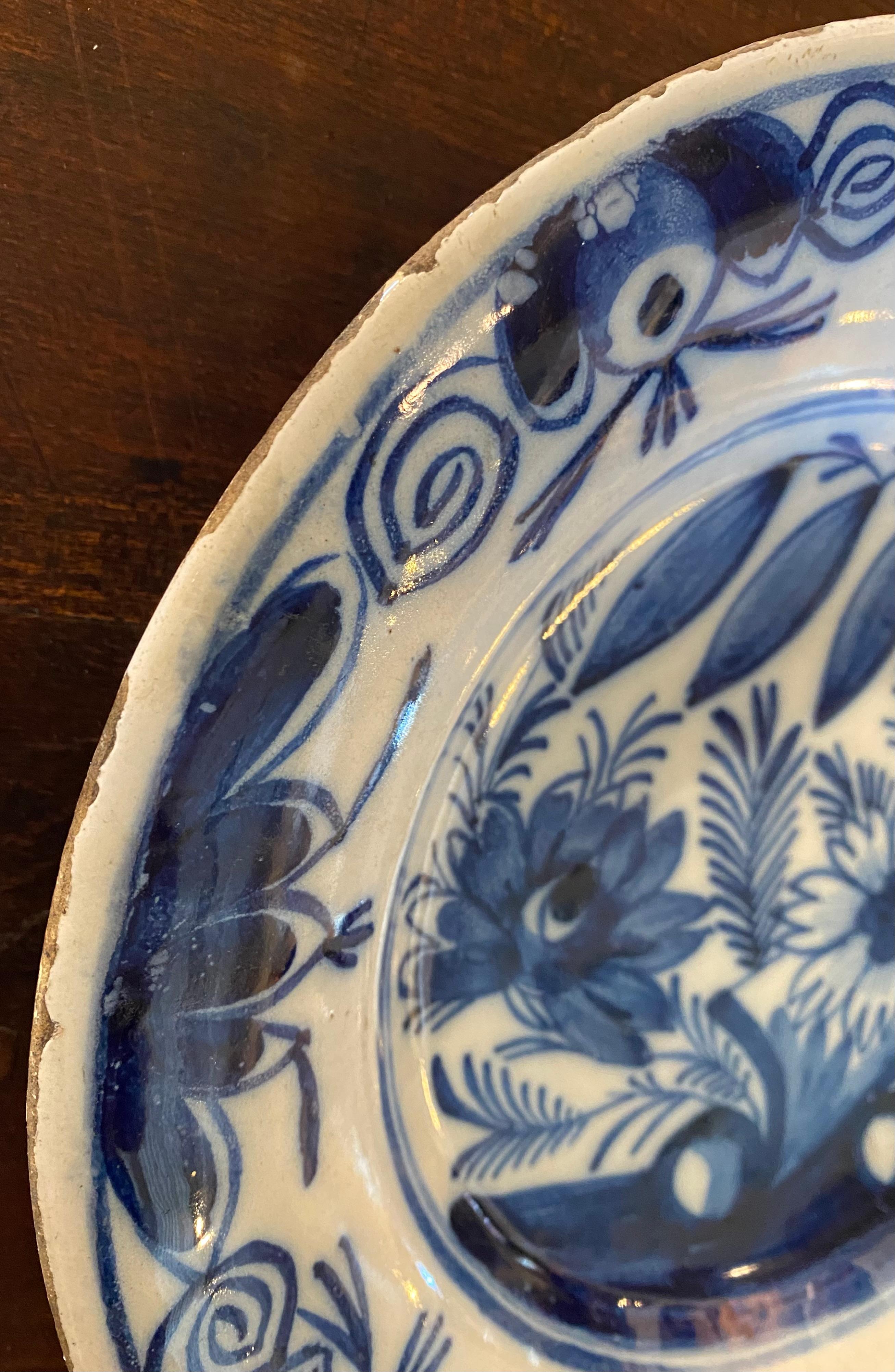 19th Century Delft Plate For Sale at 1stDibs