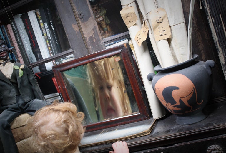 19th Century Distortion Optical Mirror Concave Curio Fairground Circus ...