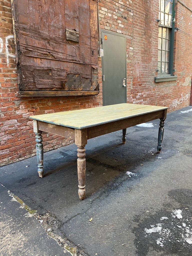 19th Century Distressed Farm Table at 1stDibs