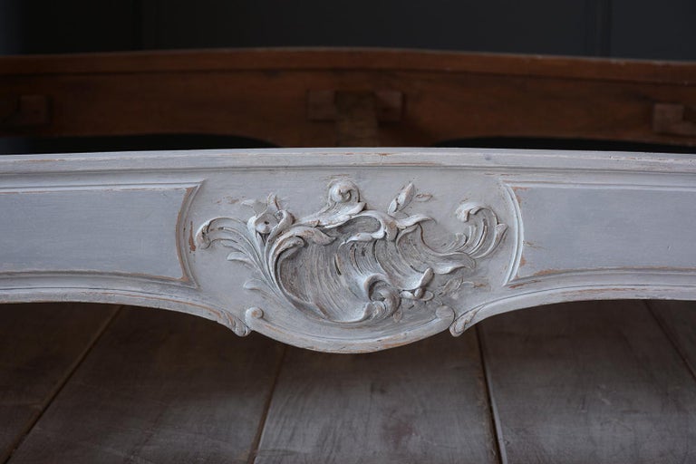 19th Century Distressed Finish Louis XV Style Bed Frame at 1stDibs