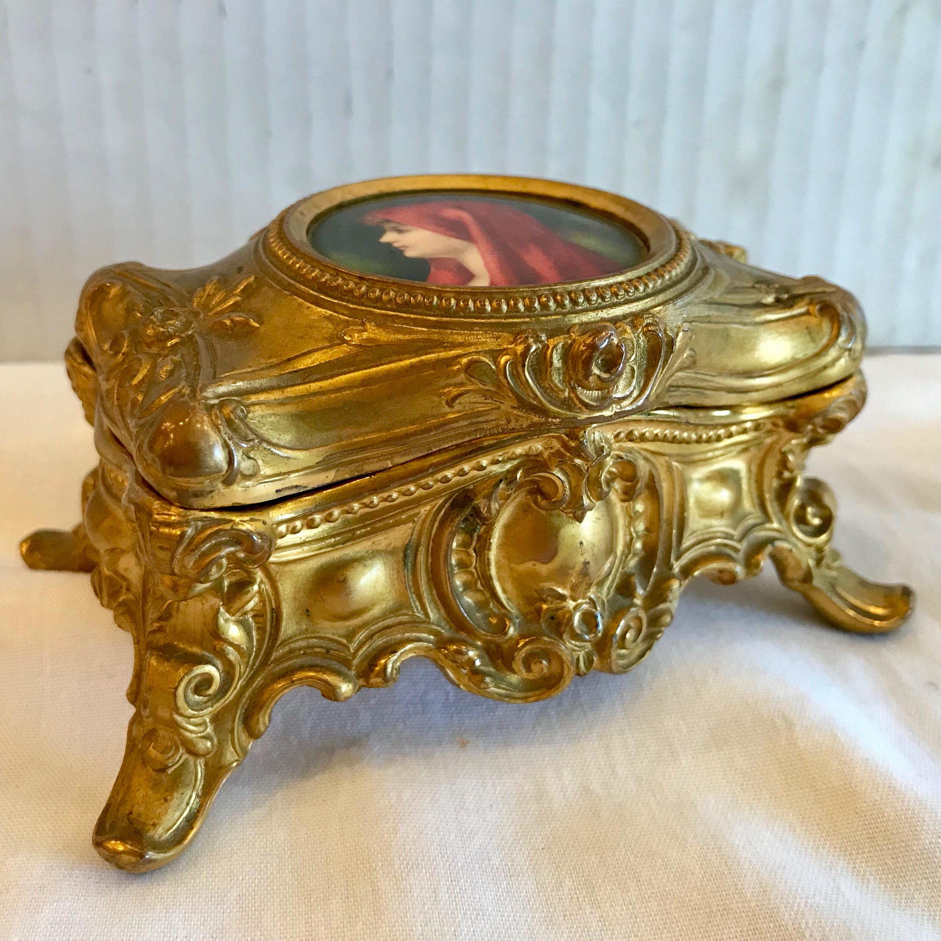 19TH Century Dore ' Jewel Box For Sale at 1stDibs