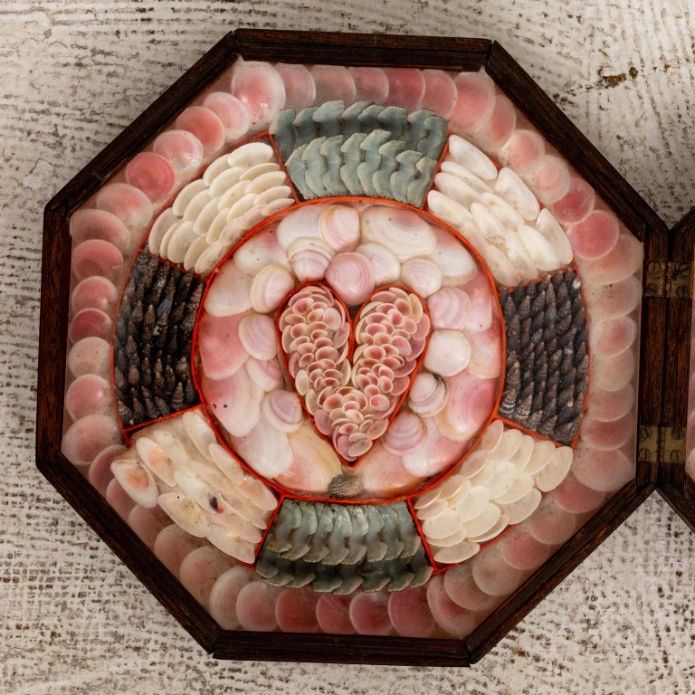19th Century Double Octagonal Sailor's Valentine For Sale at 1stDibs