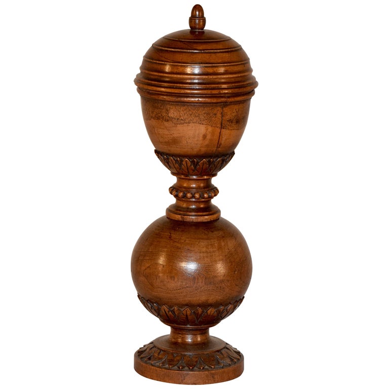 19th Century Double Treen Lidded Jar at 1stDibs